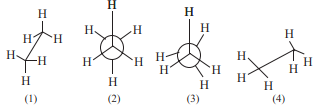 In the following structures, which two forms are staggered conformation ...