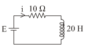 A 20 Henry inductor coil is connected to a $10 \mathrm{ohm}$ resistance ...
