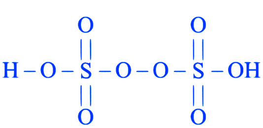 Sum of $\pi$-bonds present in peroxodisulphuric acid and pyrosulphuric ...