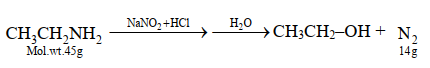 $\mathrm{X} g$ of ethylamine is subjected to reaction with $\mathrm ...