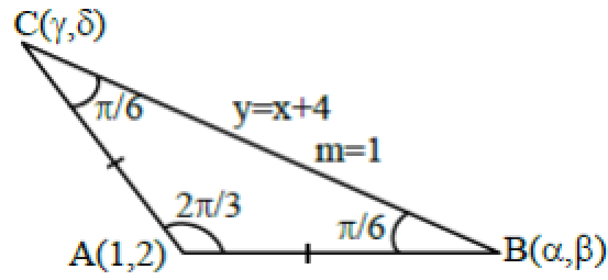 Consider a triangle ABC having the vertices $\mathrm{A}(1,2), \mathrm{B ...