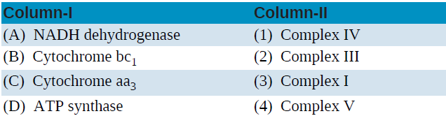 Match the columns. (a) $\mathrm{A}-1, \mathrm{~B}-2, \mathrm{C}-3 ...