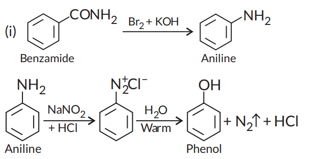 How do you convert the following : (i) $\mathrm{C}_6 \mathrm{H}_5 ...