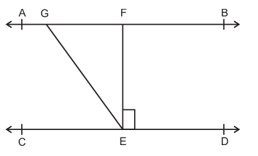 In figure, if $A B \| C D, E F \perp C D$ and $\angle G E D=126^{\circ ...