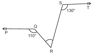 In the figure, $\mathrm{PQ} \| \mathrm{ST}, \angle \mathrm{PQR}=110 ...