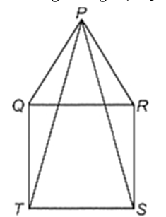 In the given figure, PQR is an equilateral triangle and QRST is a ...