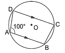 In the given figure ABCD is a cyclic quadrilateral in which $\mathrm{AB ...