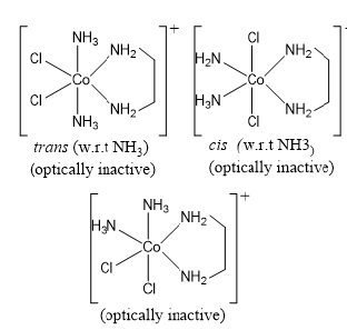 For the given complex [ + , the number of geometrical isomers, the ...