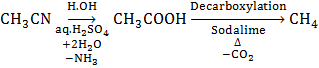 Identify A and B in the reaction given below. Ethane nitrile a) Acetic ...