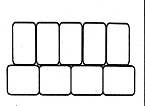Nine playing cards are set up to form a rectangle as shown in the ...