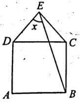 In the figure below, equilateral triangle EDC surmounts square ABCD ...